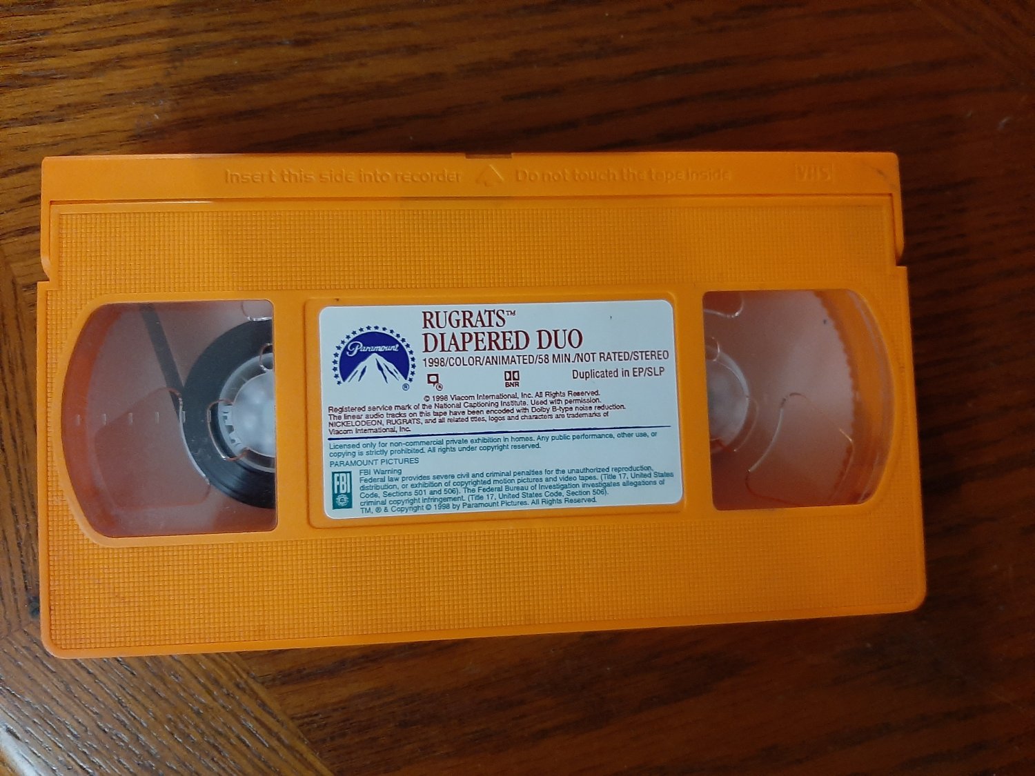 RUGRATS DIAPERED DUO 1998 Kids' VHS Tape SKU 7763X90274