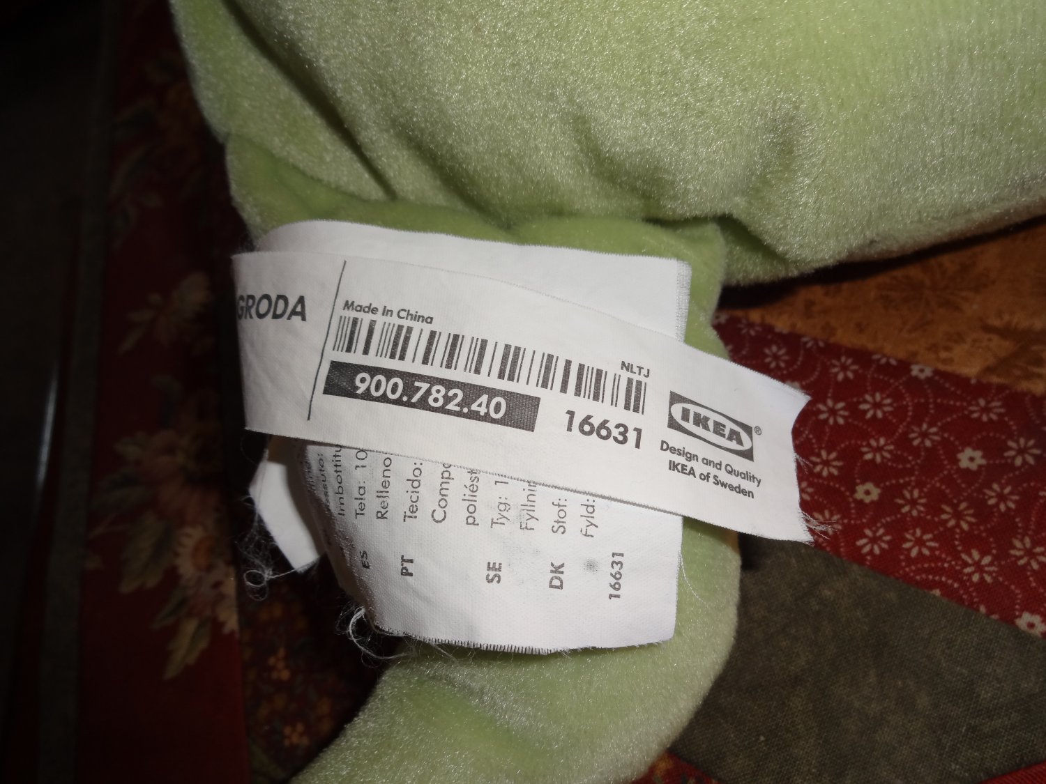 Ikea Minnen Groda Frog Prince Pajama PJ Keeper Zipper Mouth Green ...