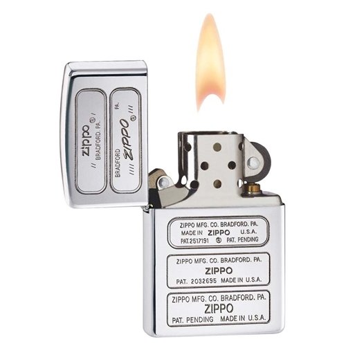 Zippo Bottom Stamp Timeline High Polish Chrome Lighter