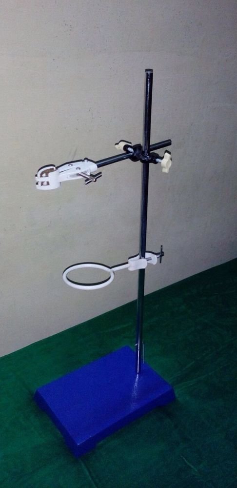 Lab Stand 6 x 4, Retort Ring 2.5 inch, Retort Clamp & 2 Boss Head