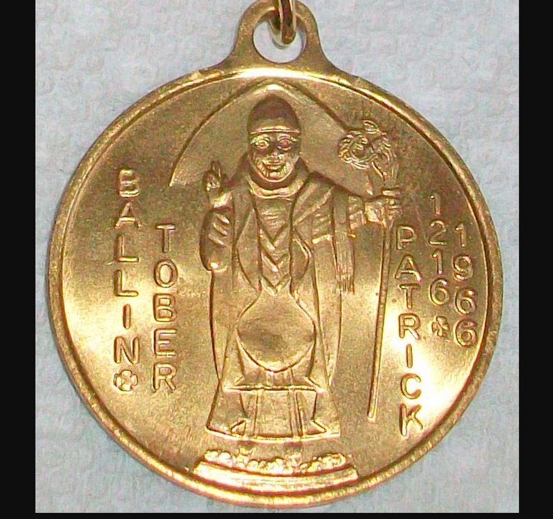 Large Vintage 1960 S St Patrick Medal Men S Catholic Jewelry Man S