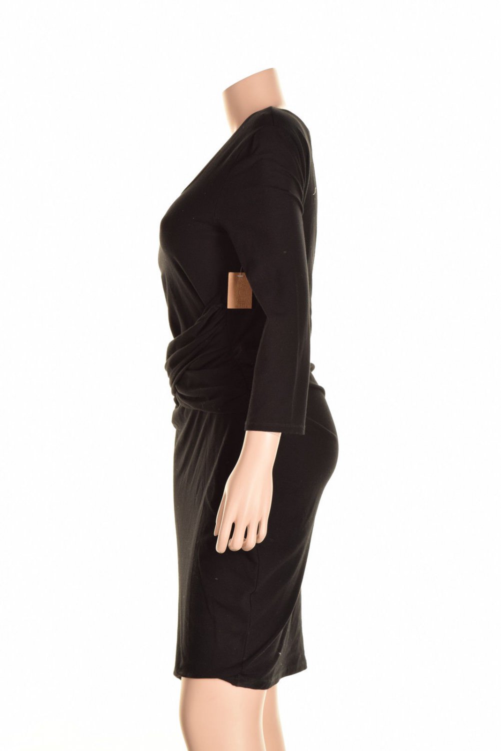 Rachel Rachel Roy Three Quarter Sleeve Ruched T Black L (Size) Women'S ...