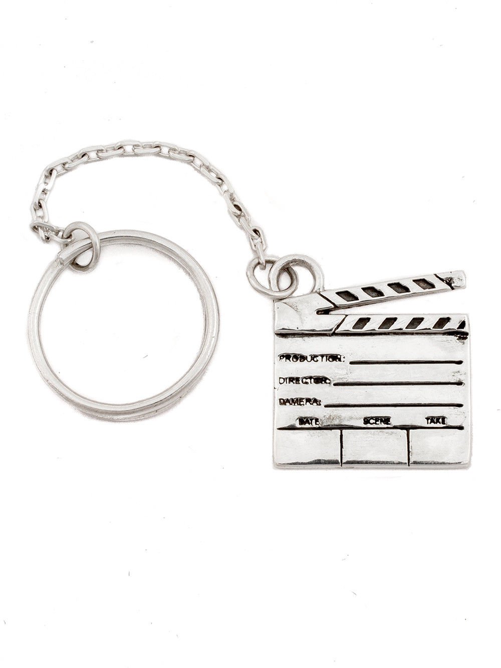 Silver Keychain "Clapperboard"