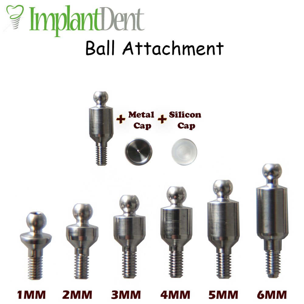Ball Attachment Set Titanium Abutments for Internal Hex Dental Prosthetics