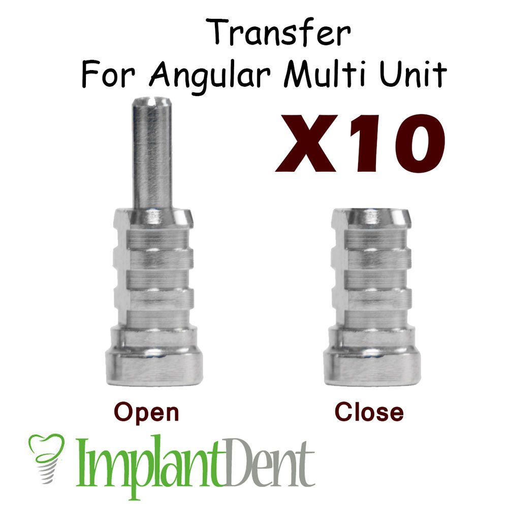 10 Transfer for Angulated Multi Unit Abutment Open / Close, HEX dental ...