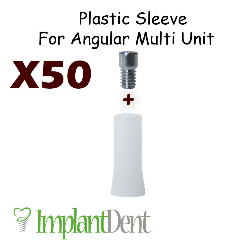 50 Plastic Sleeve for Angulated Multi Unit Abutment HEX dental implant