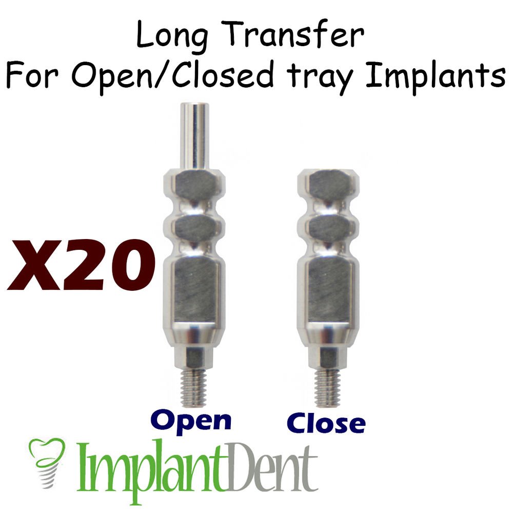 20 Long Transfer For Open/Closed Tray Implants, Dental Implant, Hex ...
