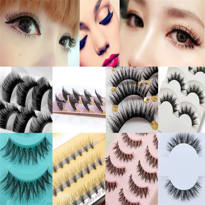 Hot Soft Party Charm Eyelashes Makeup Messy Cross False Eye Lashes ...