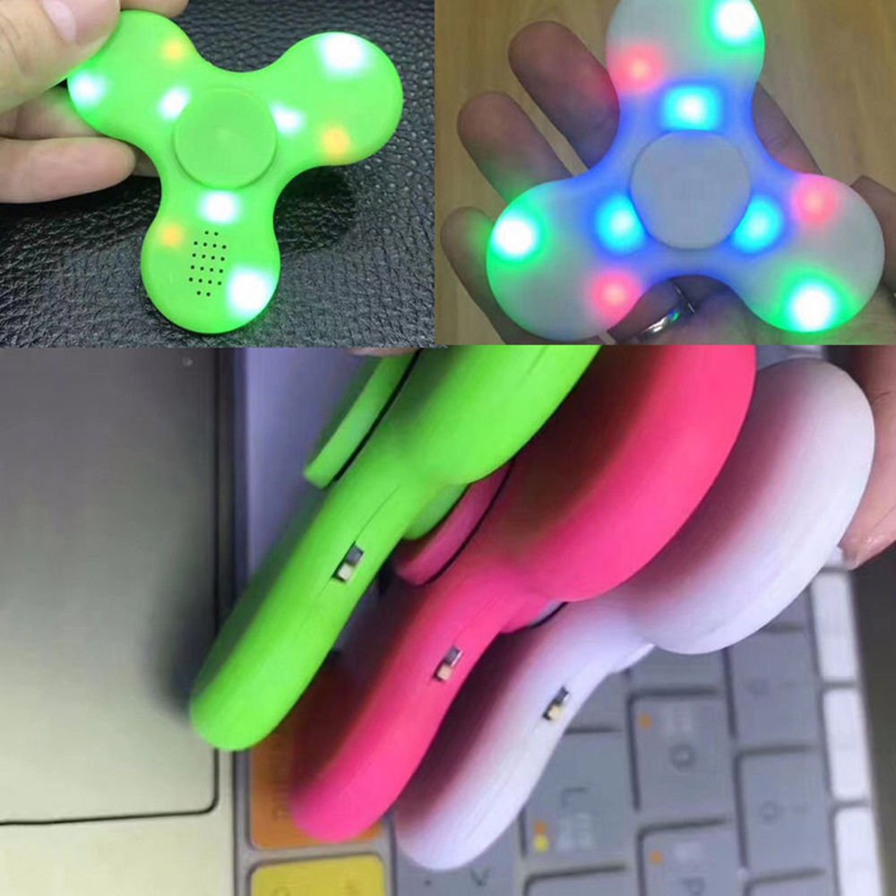 For Kids Alduts LED Fidget Spinner with Bluetooth Speaker Hand Spinner ...