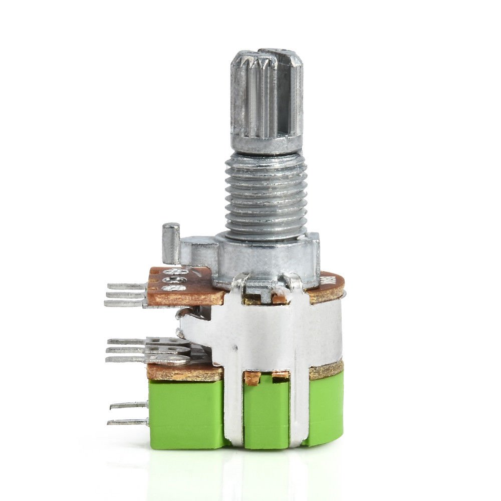 B50K 50K Ohm Dual Linear Taper Volume Control Potentiometer Switch Kit ...