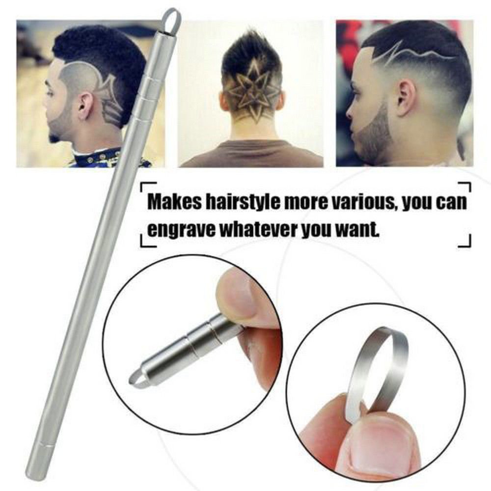 Hair Styling Beards Eyebrows Pen Razor Stainless Steel Salon Engraved ...