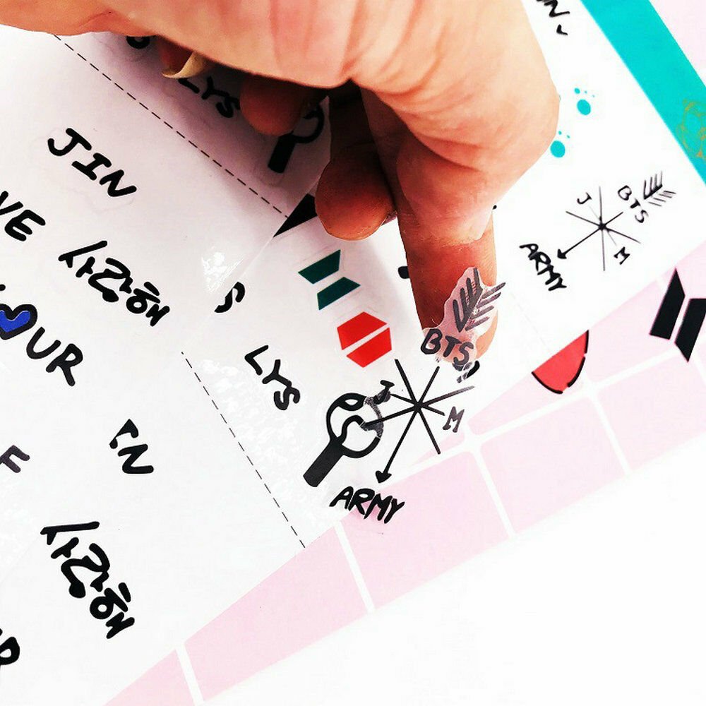 Kpop BTS Bangtan Boys 3D Self-Adhesive Laptop Notebook Phone Sticker 1Pack