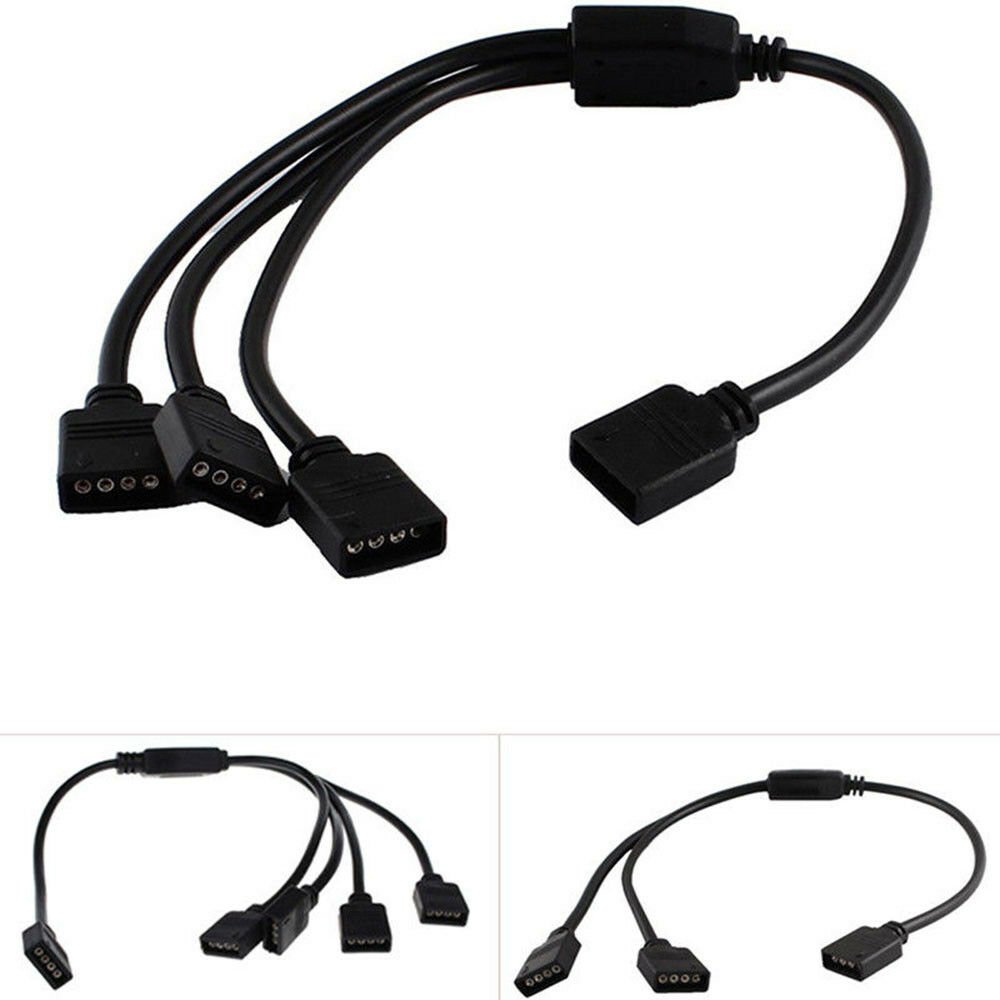 12V 4Pin 1 to 2/3/4 RGB LED Splitter Female Connector Cable Wire ...