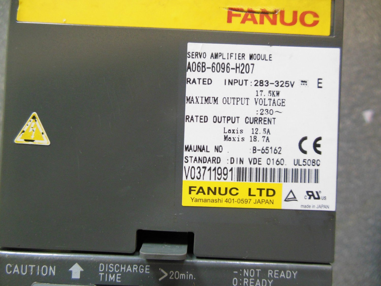 FANUC Servo Amplifier A06B-6096-H207 USED EXPEDITED SHIPPING A06B6096H207