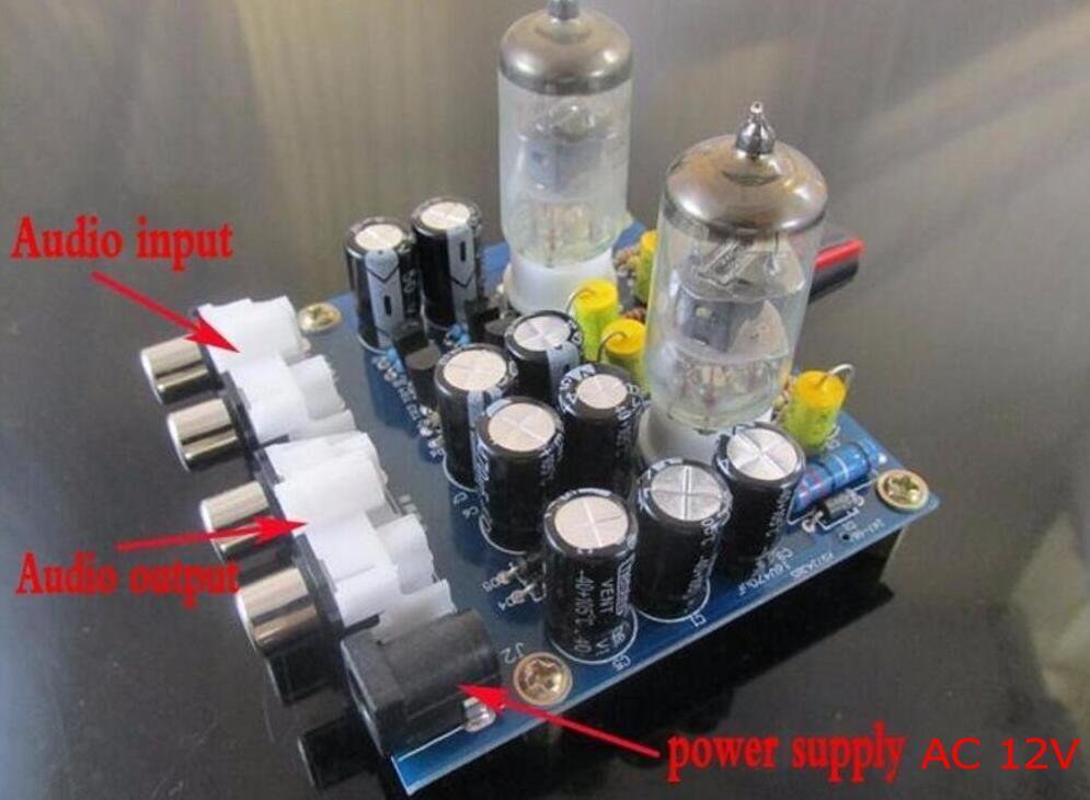 6J1 tube preamp amplifier board Pre-amp Headphone amp 6J1 valve preamp bile