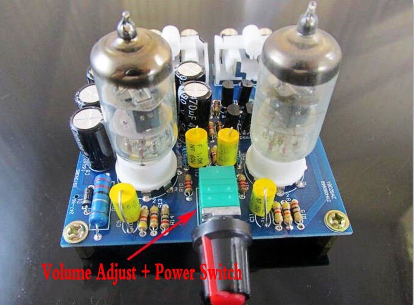 6J1 tube preamp amplifier board Pre-amp Headphone amp 6J1 valve preamp bile