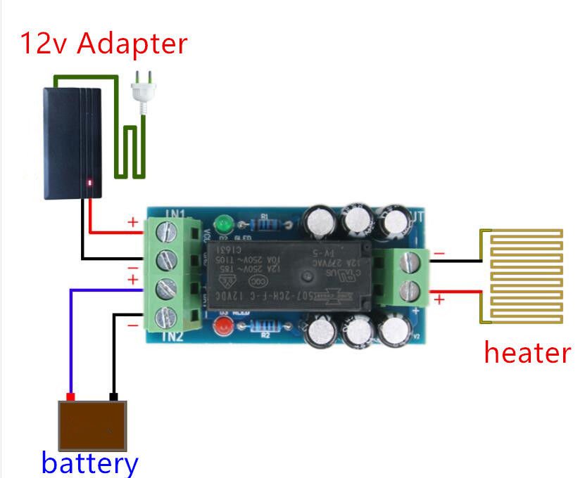 New backup battery switching module power failure automatic switching