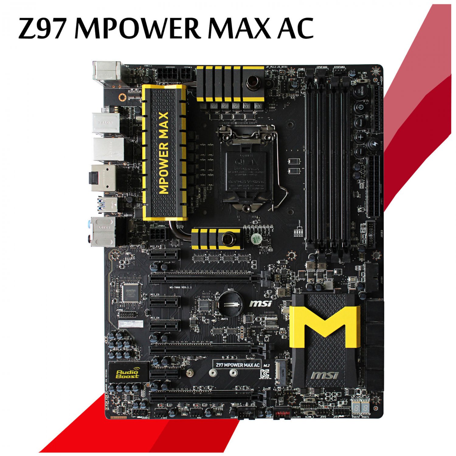 Refurbished MSI Z97 MPOWER MAX AC Intel Z97 LGA1150 DDR3 USB3.0 Desktop ...