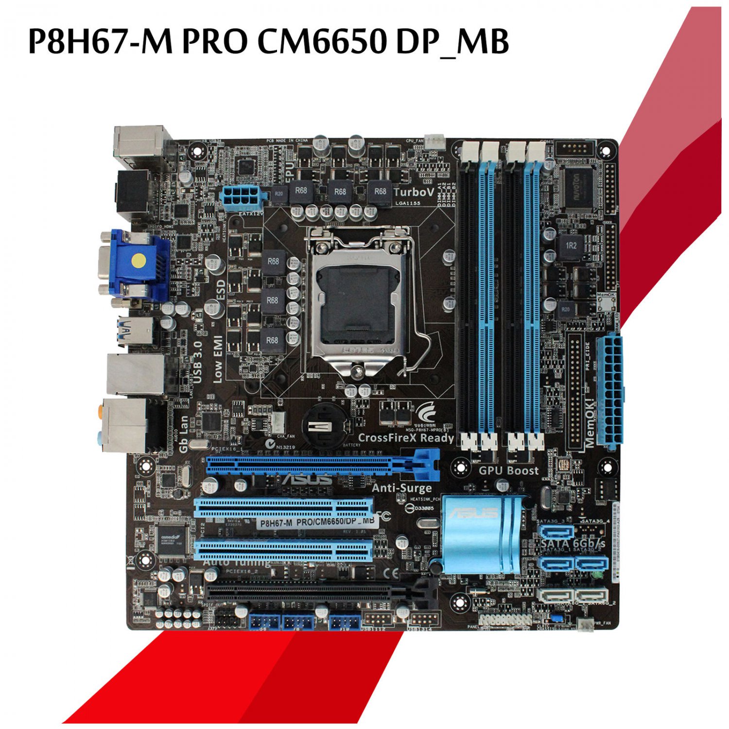 Original For ASUS P8H67-M PRO/CM6650/DP-MB Motherboard Intel H67 LGA1155 -c