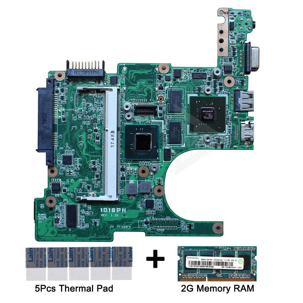 For Asus 1015PN REV.1.2G motherboard N570 CPU with thermal Pad and 2GB ...