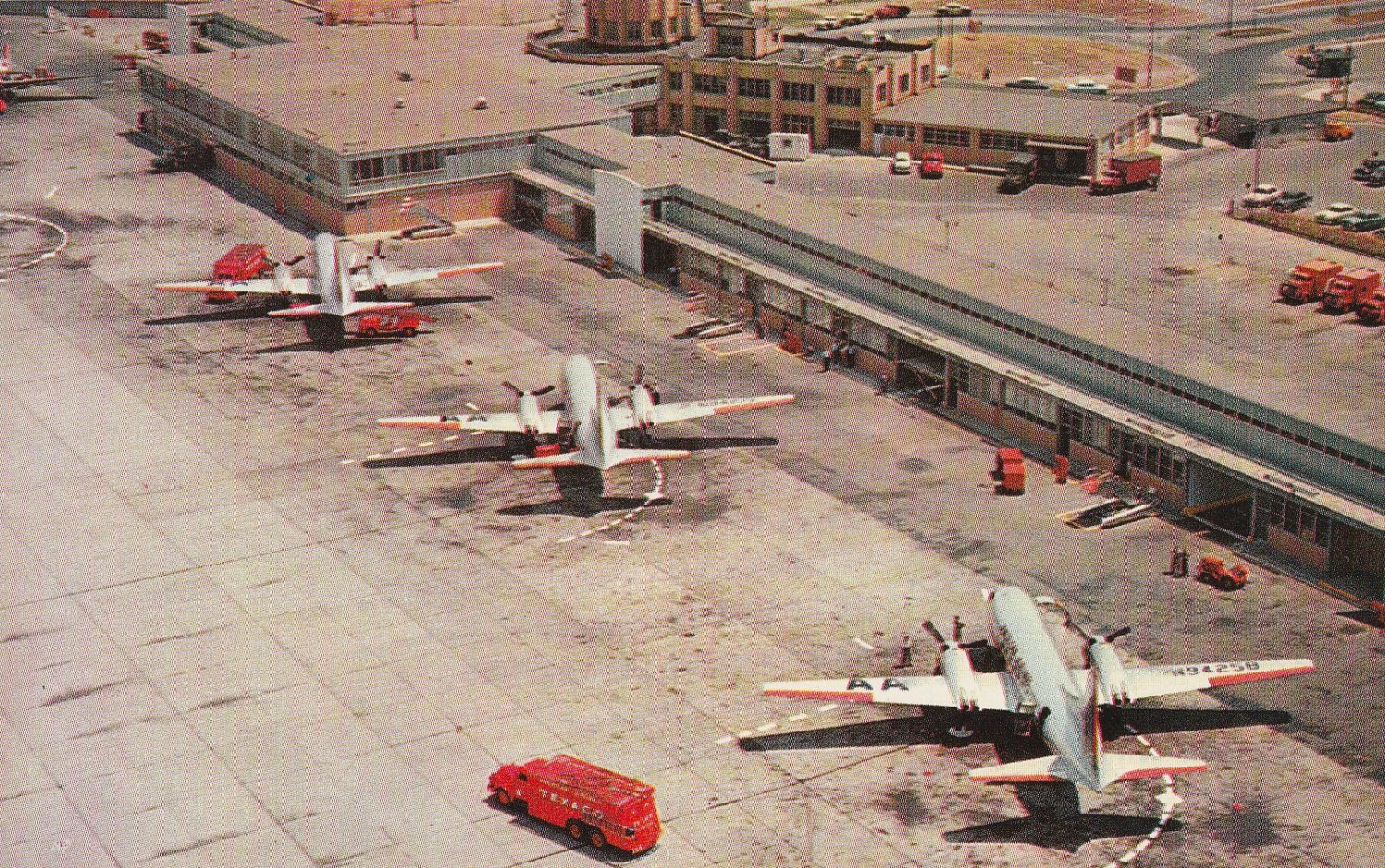 Buffalo Municipal Airport Old Postcard Aviation Airplanes