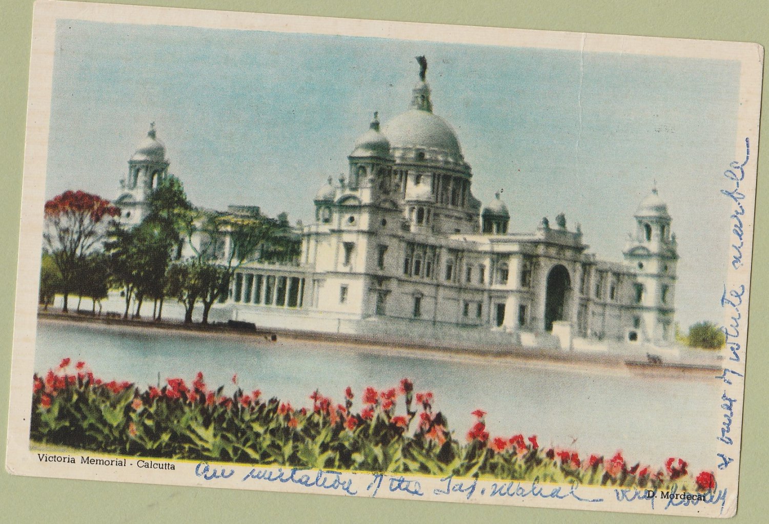 Victoria Memorial Calcutta Vintage Postcard India