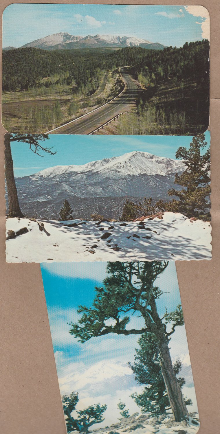 Pikes Peak Views Pictorial Postcards Scenic Colorado