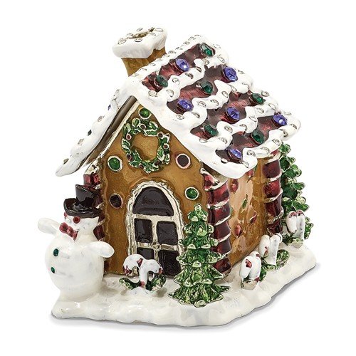 Bejeweled Gingerbread House Trinket Box