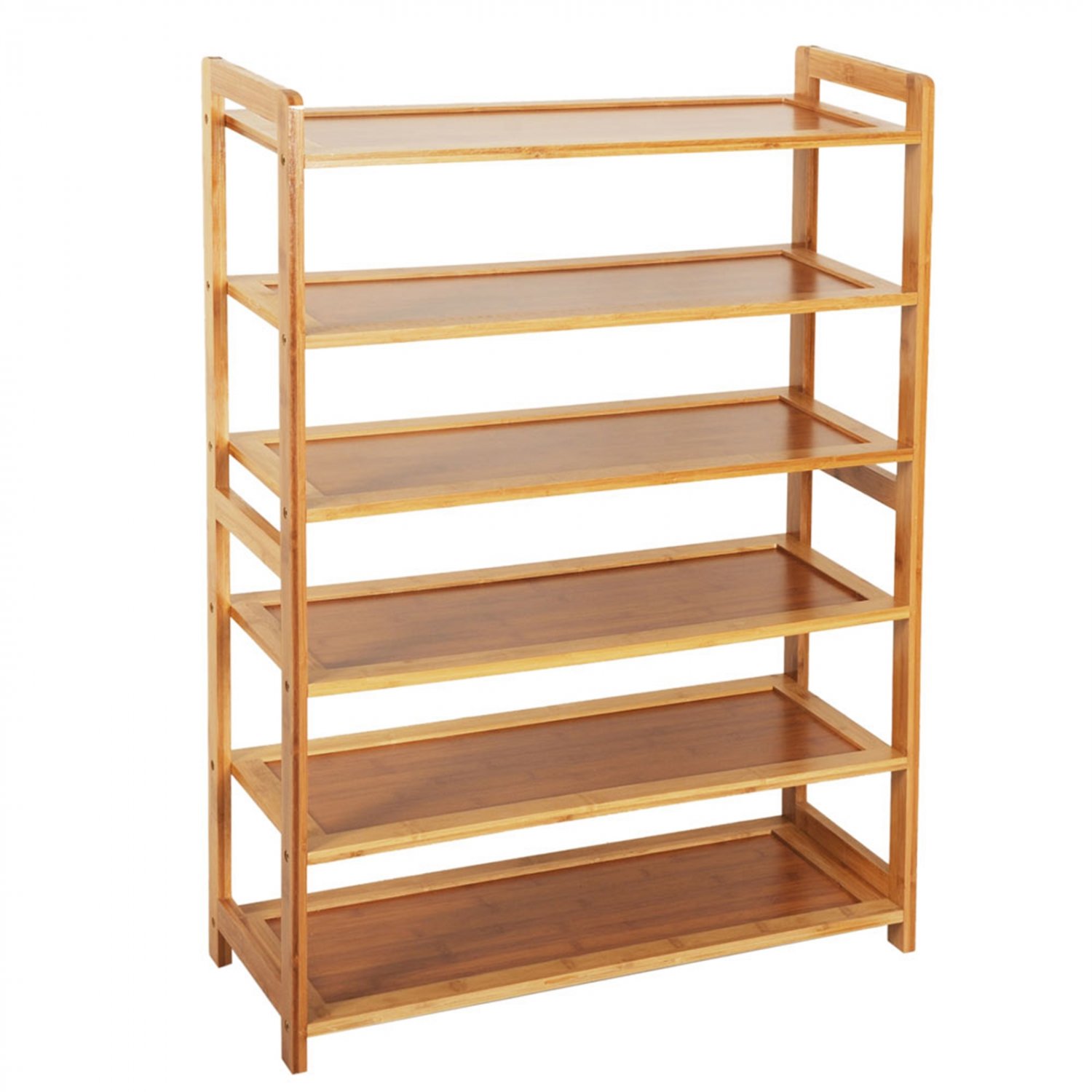 6-Tier Bamboo Shoe Storage Rack Sturdy Shoe Shelf Shoe Stand Closet ...