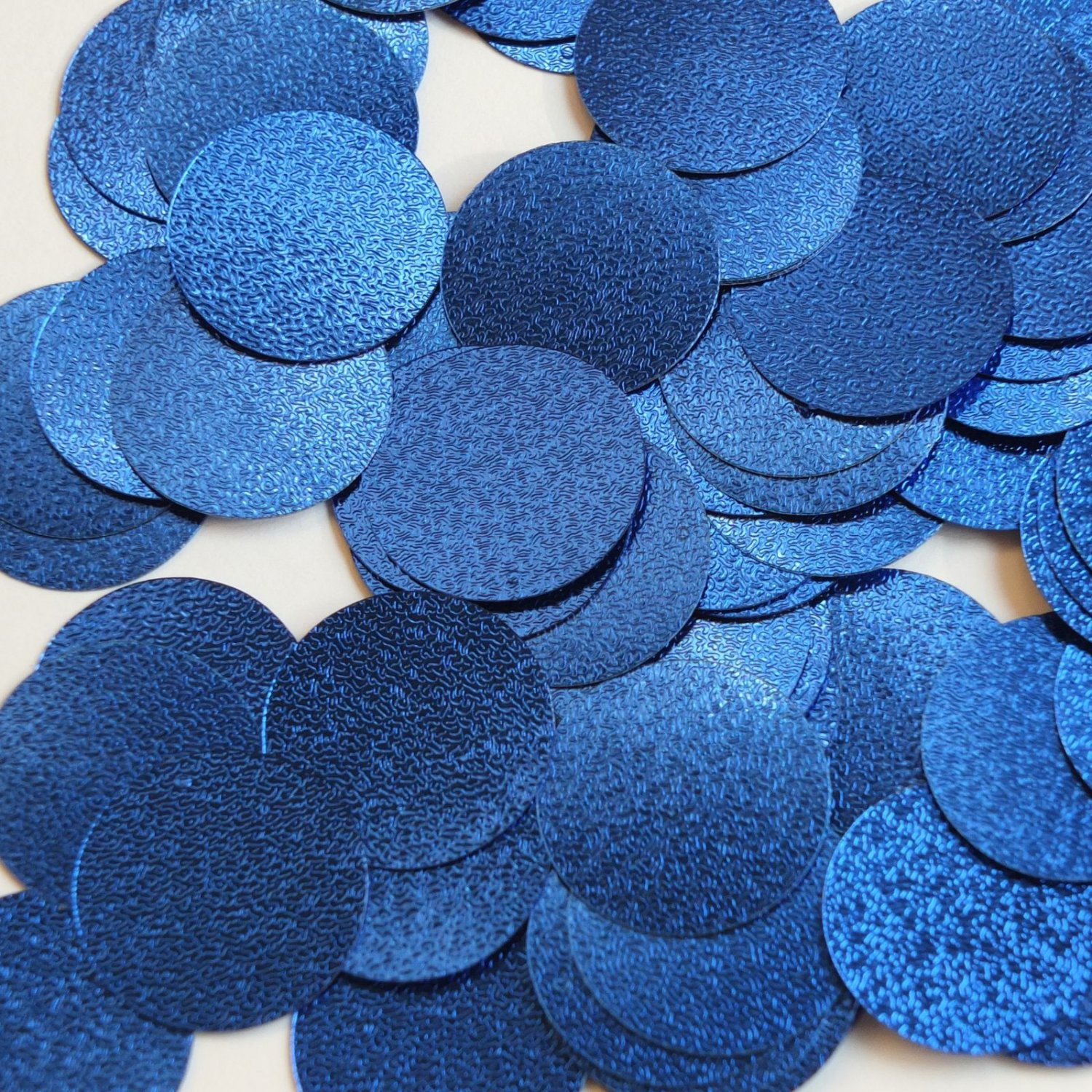 Round Sequin 24mm Royal Blue Metallic Embossed Texture Loose Couture ...
