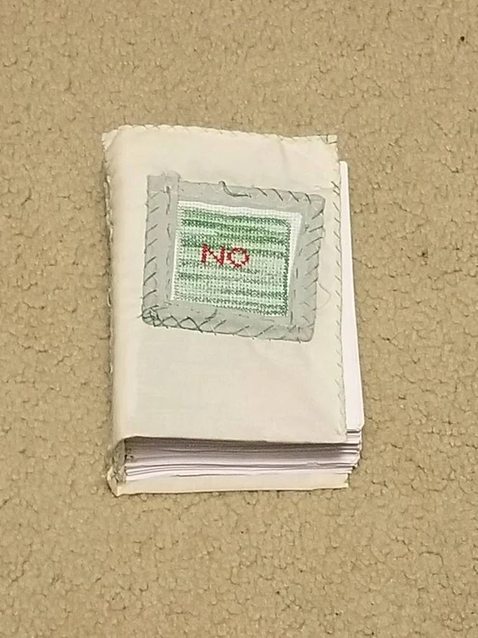 "No" in Red Letter Mini Blank Book