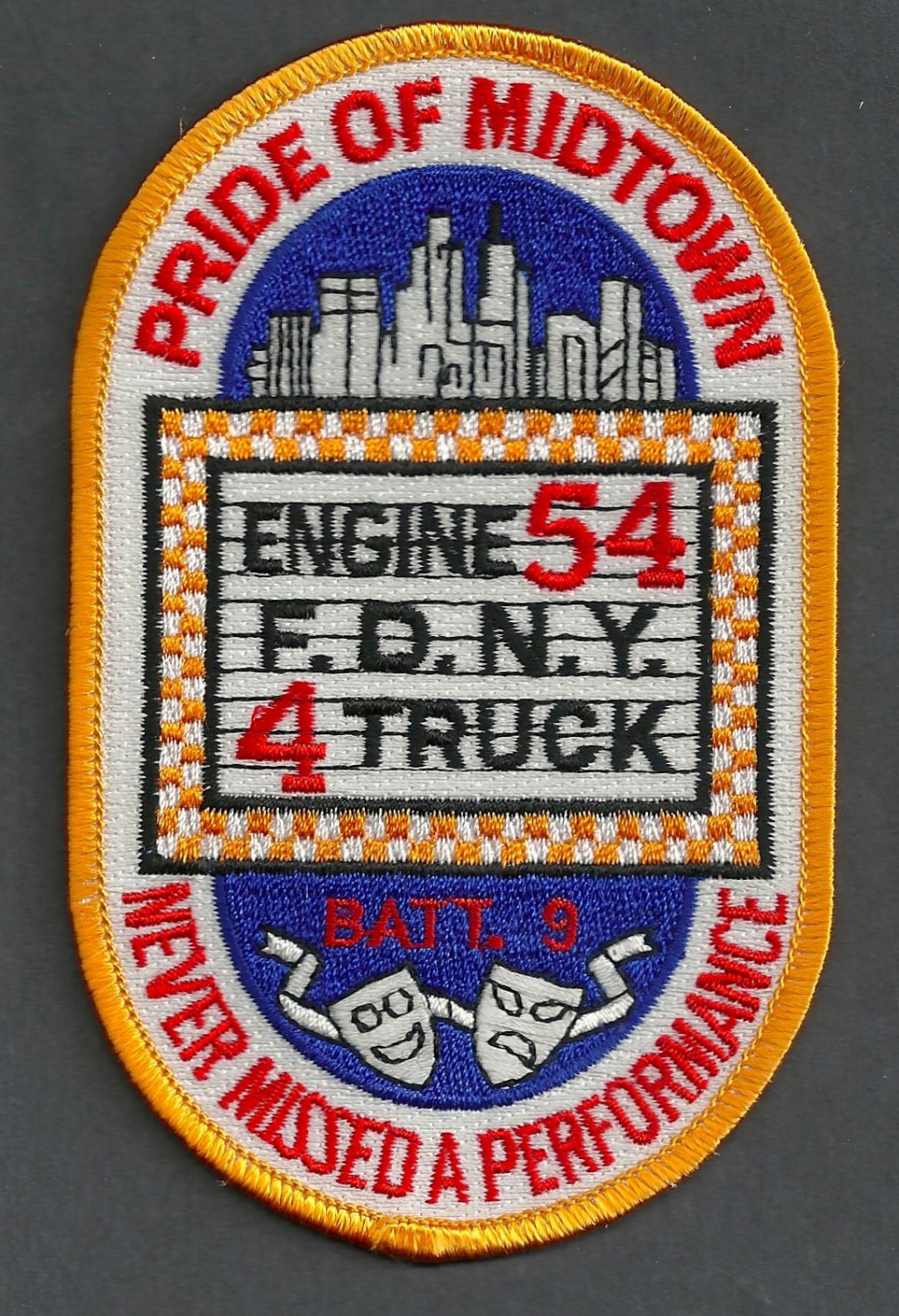 FDNY Manhattan New York Engine 54 Ladder 4 Company Fire Patch