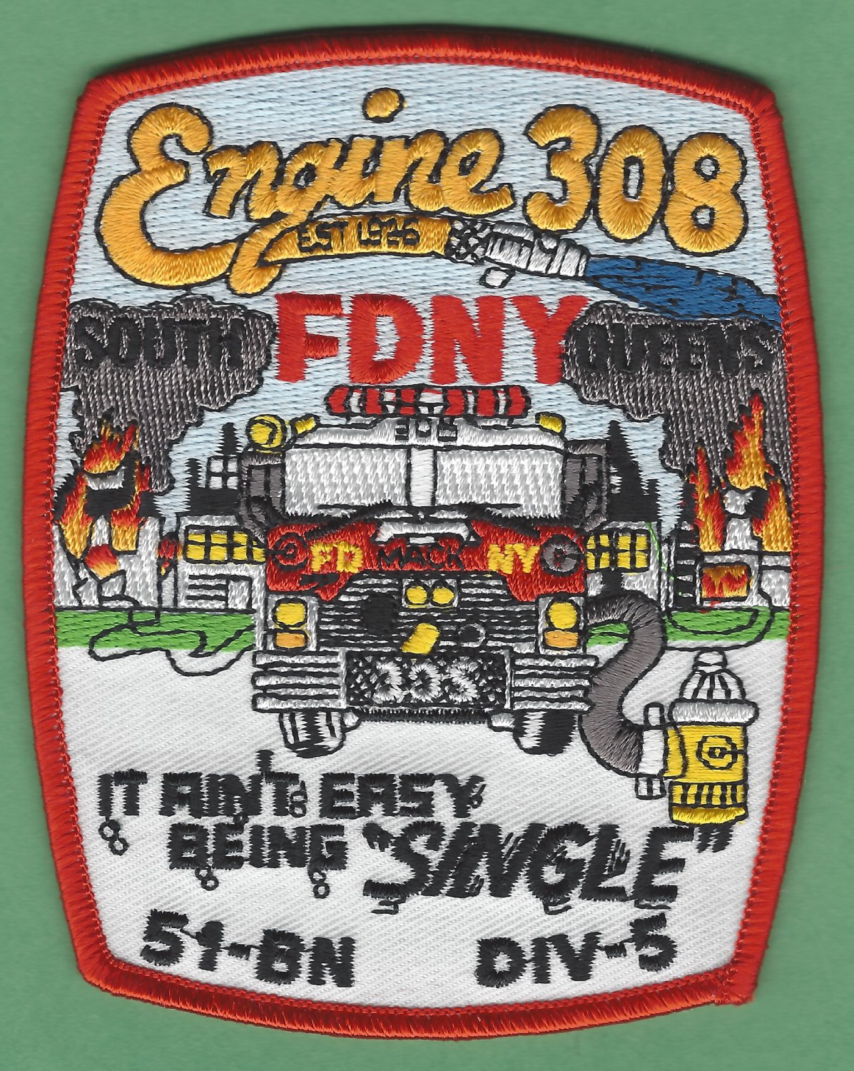 FDNY Queens New York Engine Company 308 Fire Patch