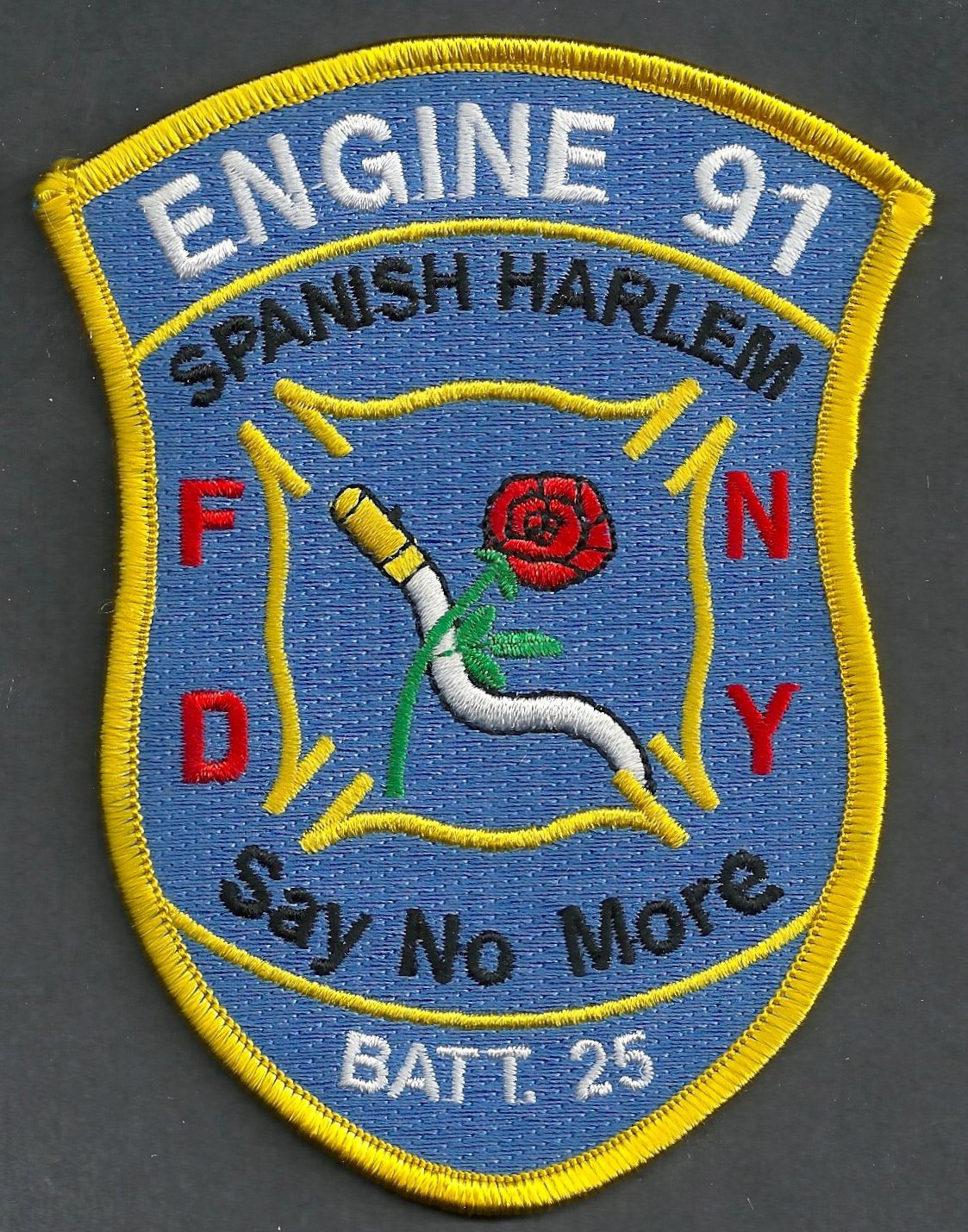 FDNY Harlem New York Engine Company 91 Fire Patch