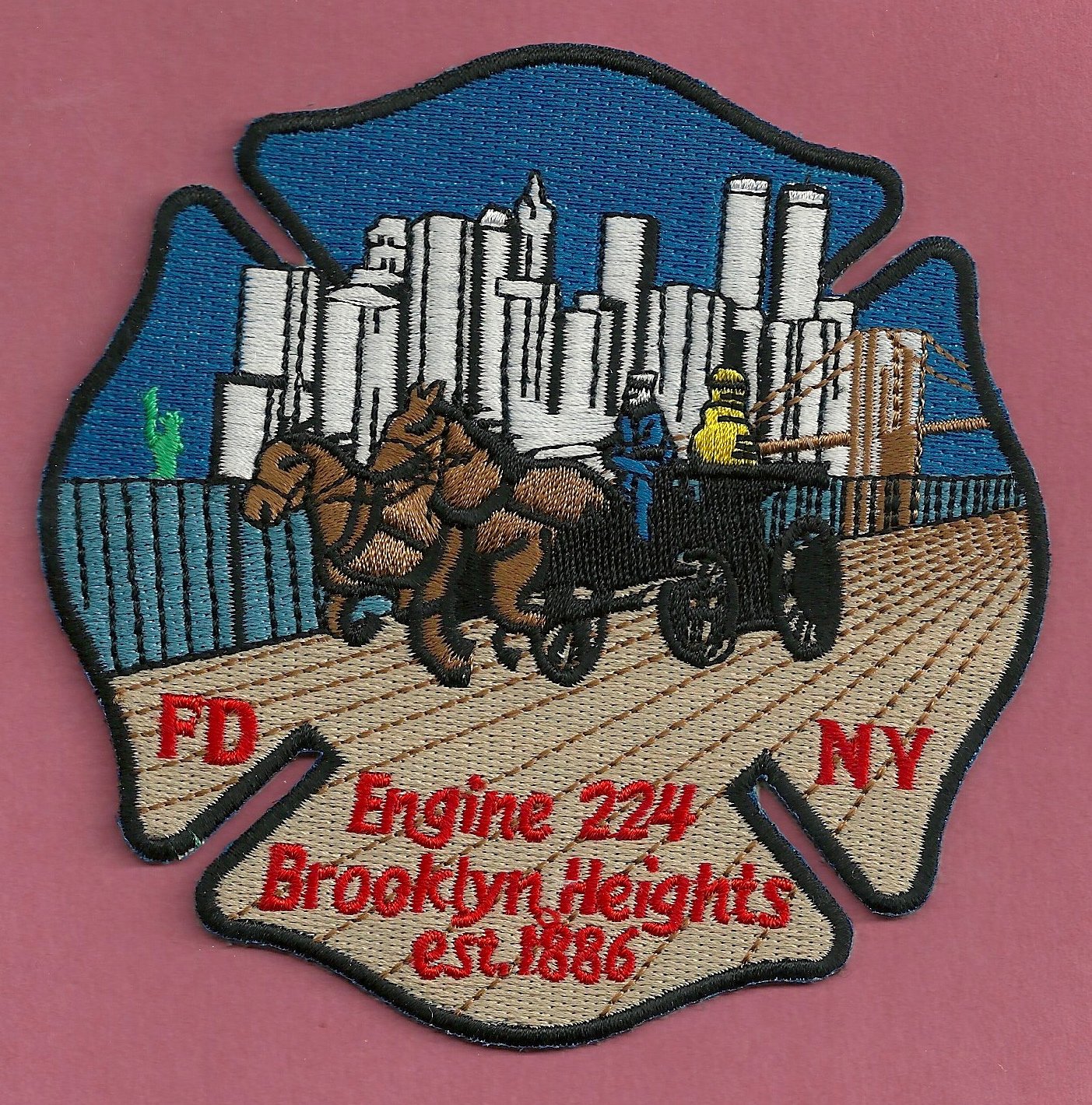FDNY Brooklyn New York Engine Company 224 Fire Patch