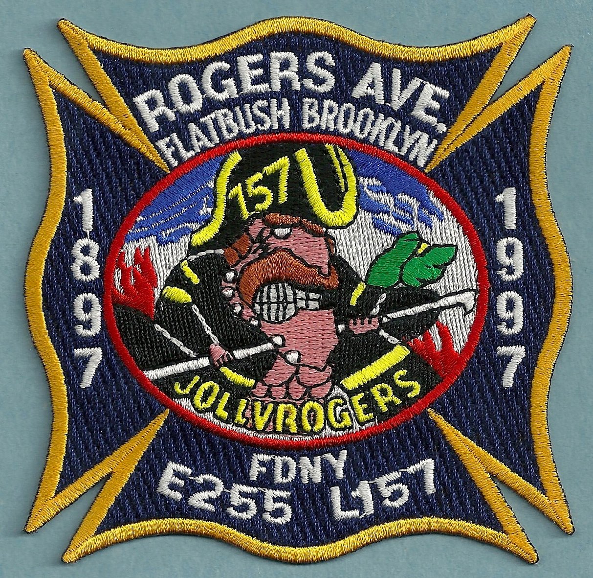 FDNY Brooklyn New York Engine 255 Ladder 157 Fire Company Patch
