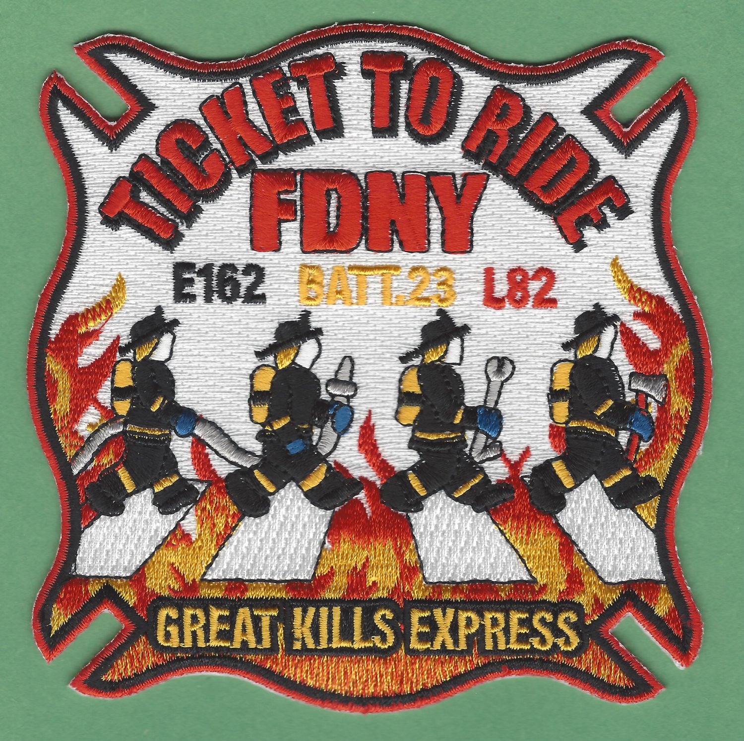 FDNY Staten Island New York Engine 162 Ladder 82 Company Fire Patch