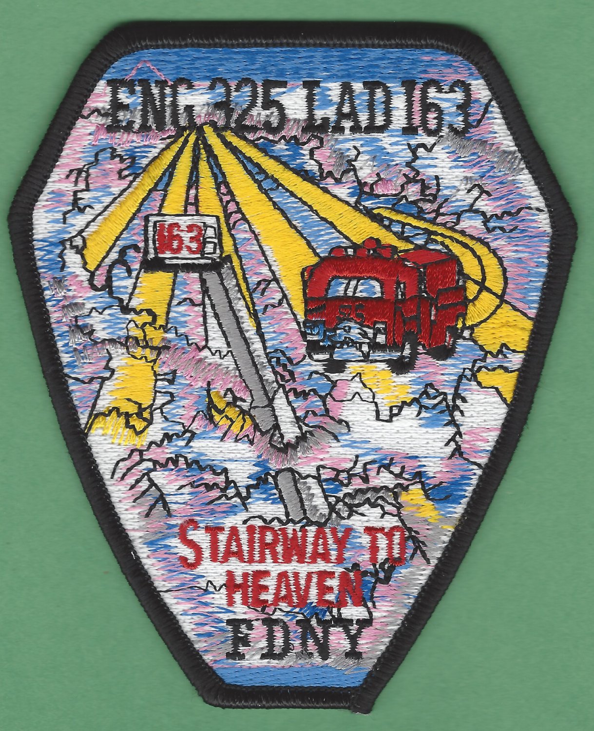 FDNY Queens New York Engine 325 Ladder 163 Company Fire Patch