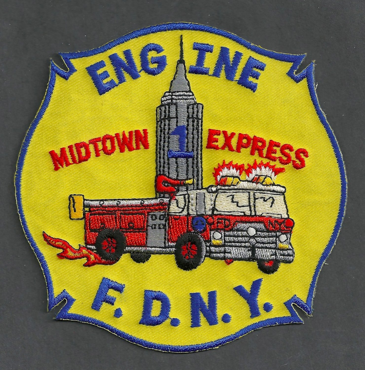 FDNY Manhattan New York Engine Company 1 Fire Patch