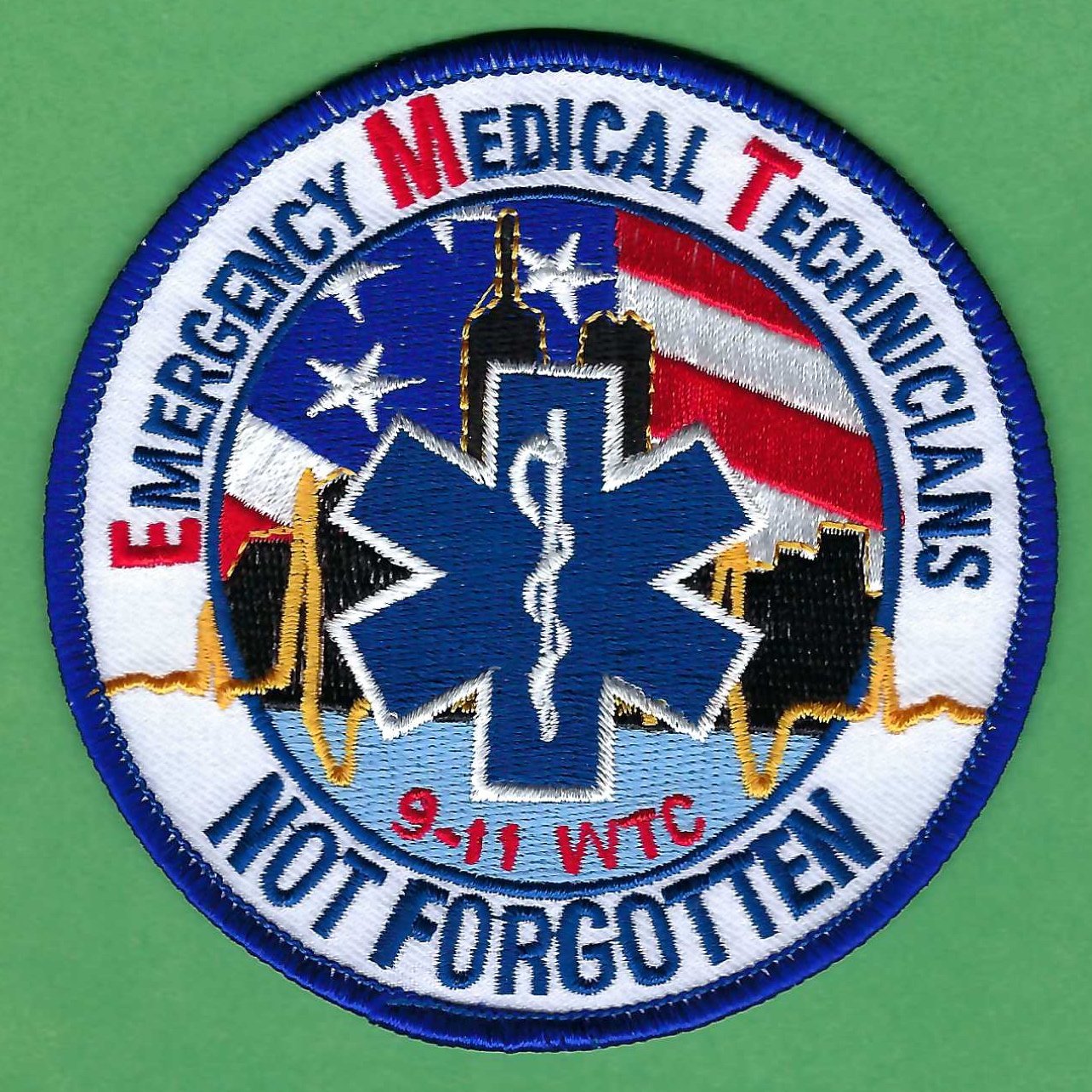 FDNY 9-11 World Trade Center Memorial Emergency Medical Technician Patch