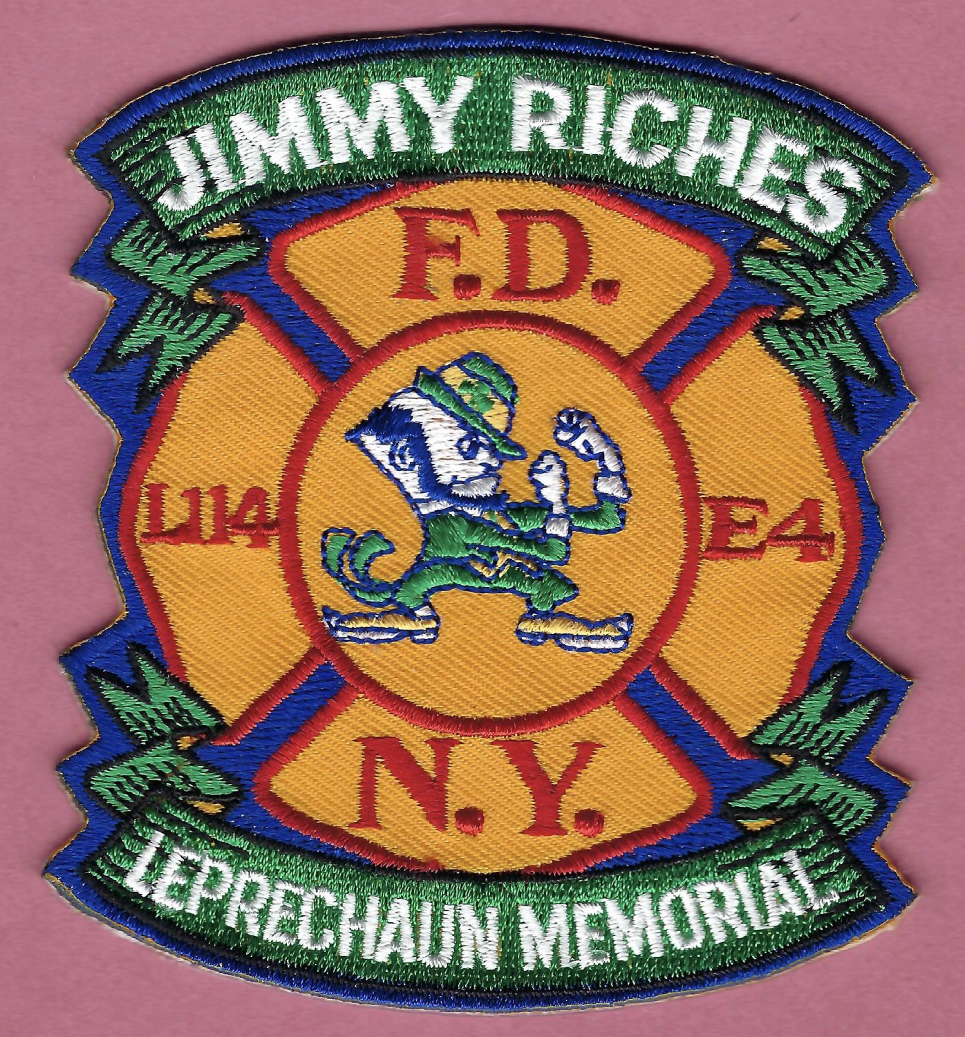 FDNY New York Fire Department Jimmy Riches 9-11 Memorial Patch