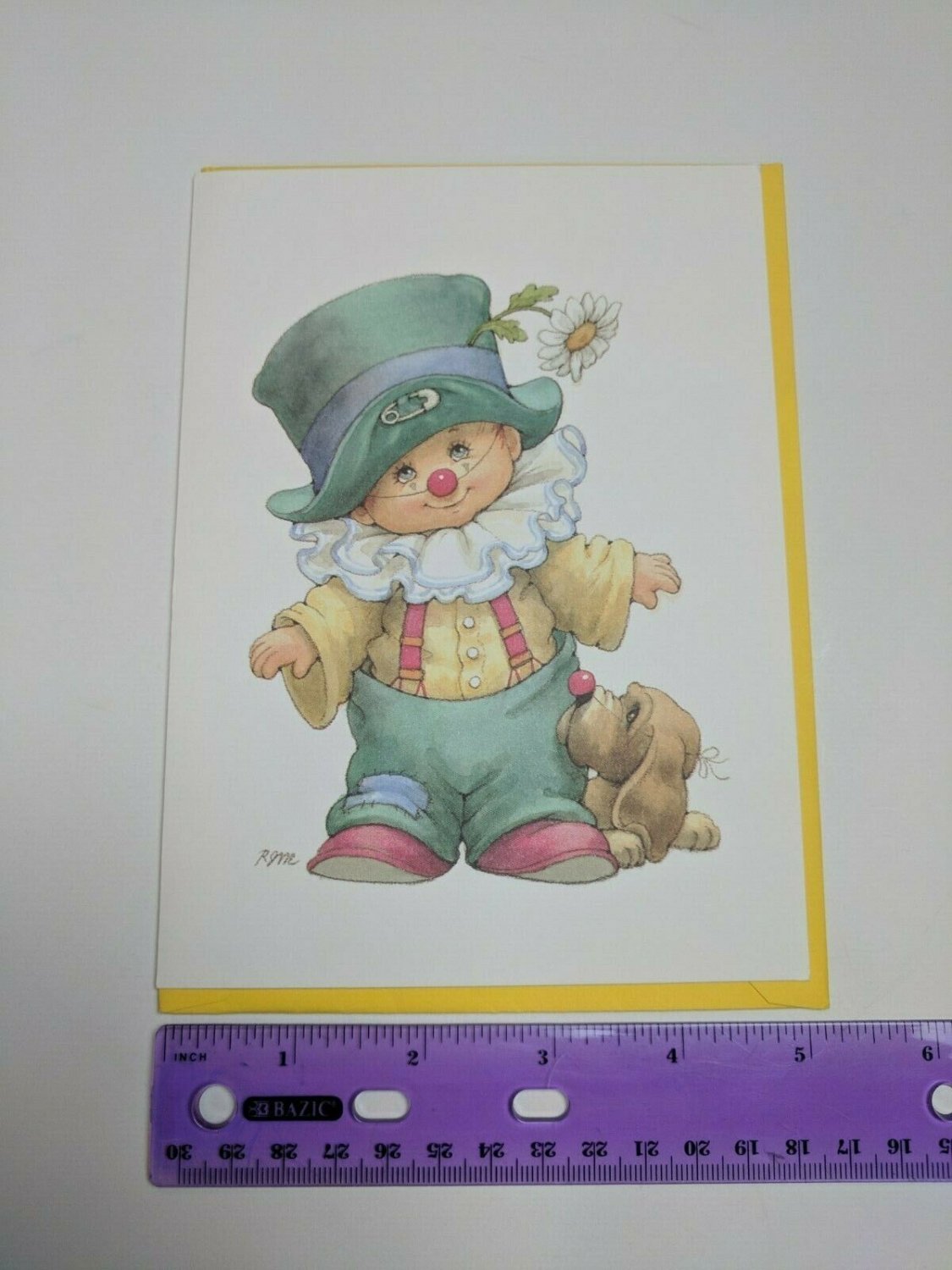 Happy Birthday Little Big Top Ruth J. Morehead Clown Greeting Card Unused