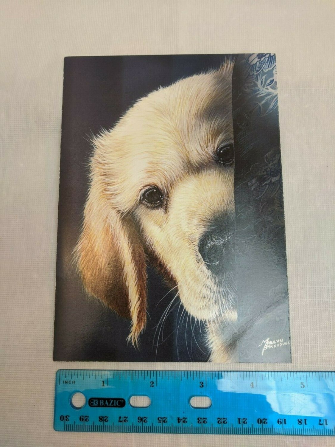 Gold Lab Puppy Happy Birthday Card Art by Marilyn Barkhouse of ...