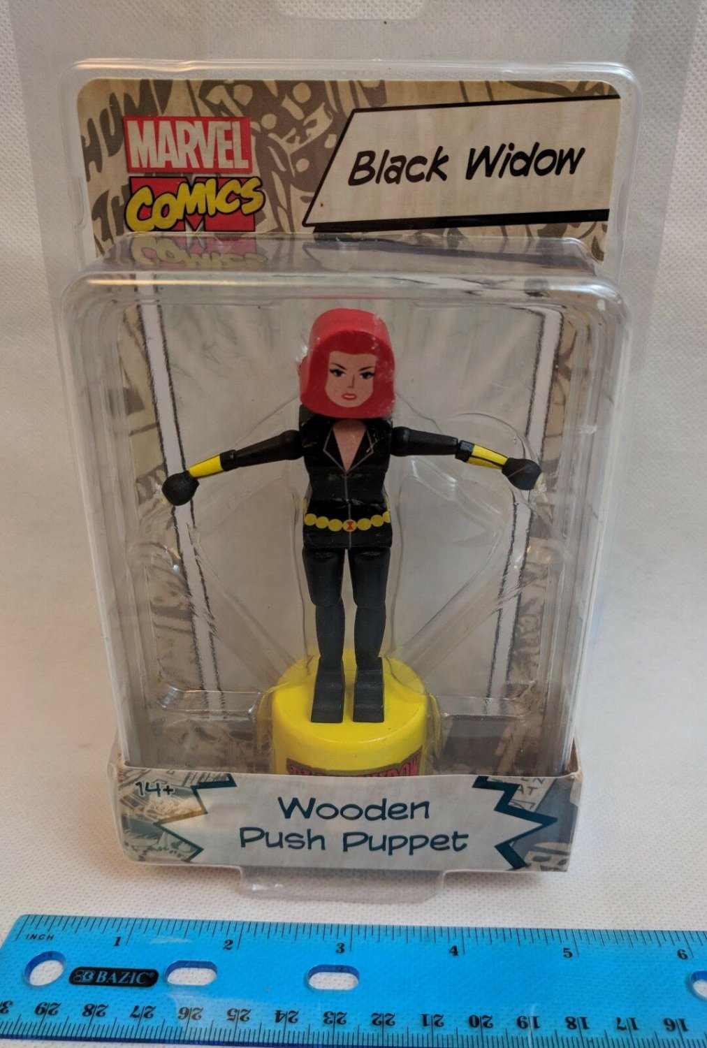 Marvel Comics Avengers Black Widow Wooden Push Puppet MOC Entertainment ...
