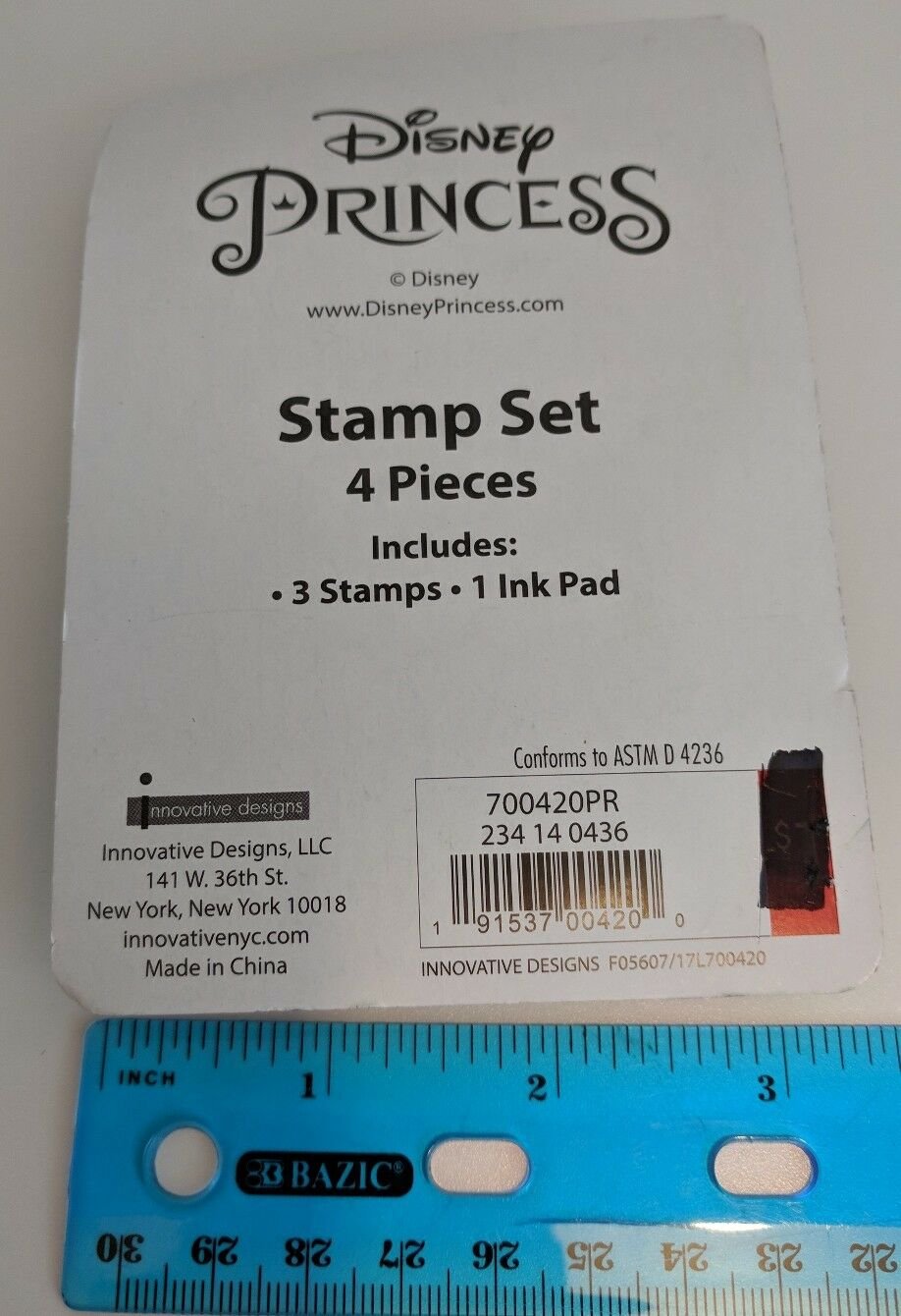 Disney Princess Stamp Set w/ 3 Stamps & 1 Ink Pad DREAM BIG for Crafts ...
