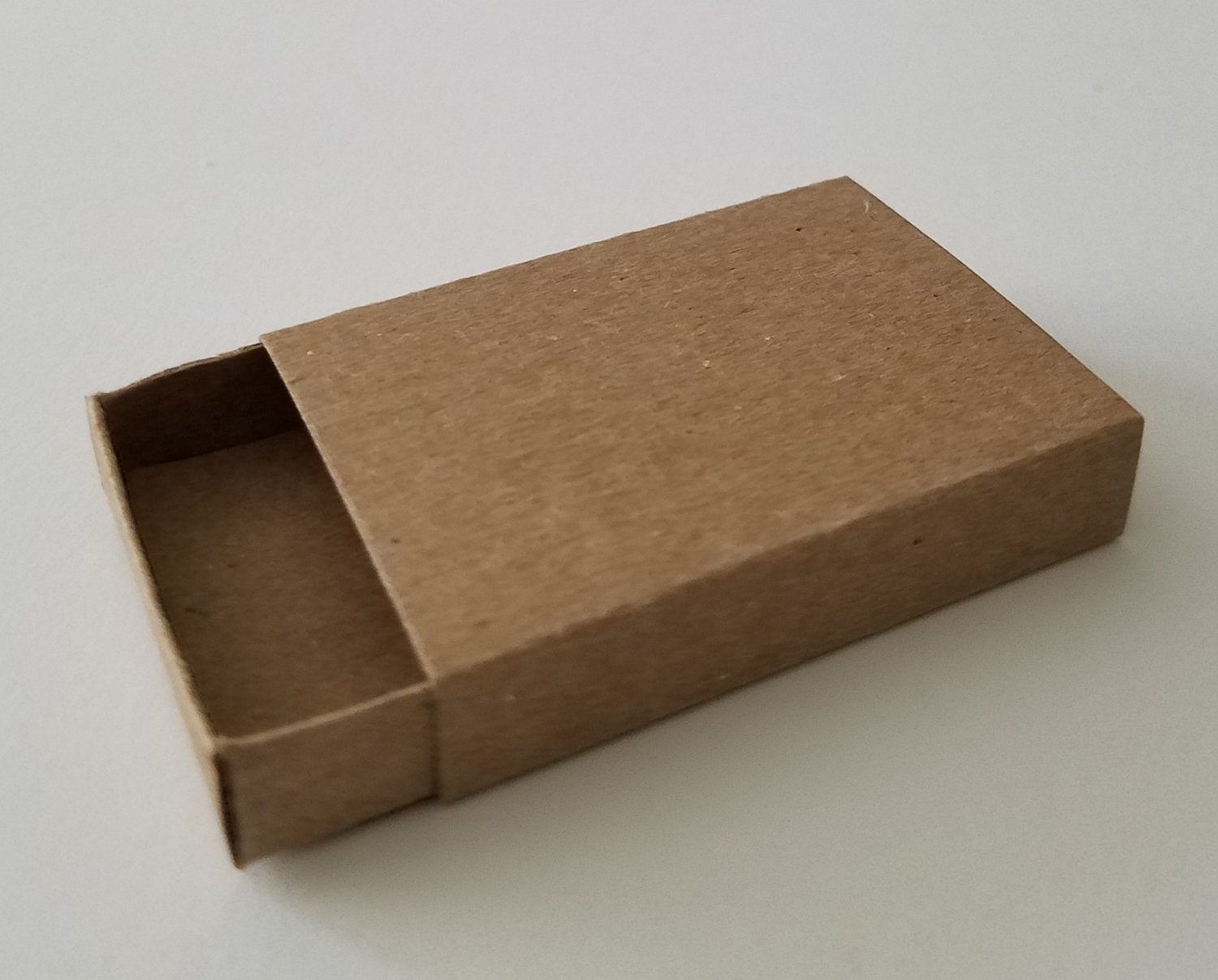 10 Small Blank Empty Matchboxes - Christmas Red