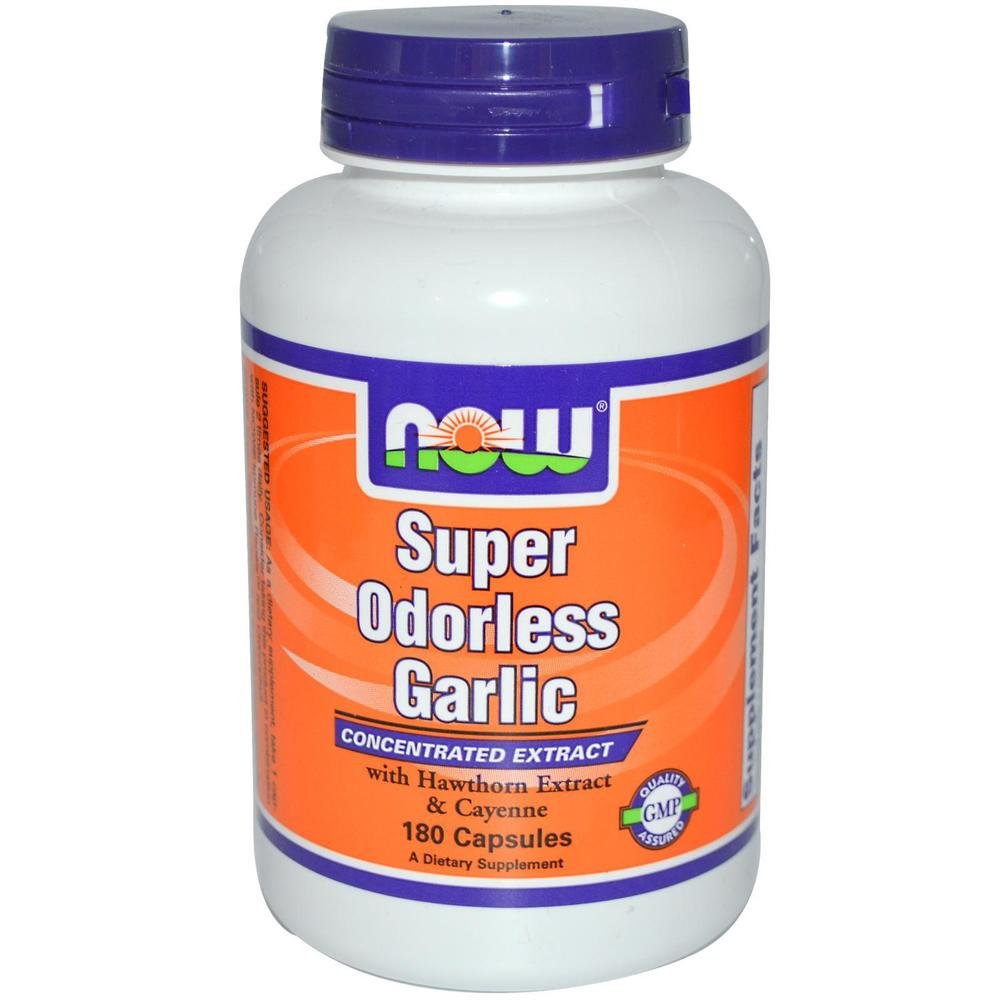 Now Foods Super Odorless Garlic - 180 Capsules