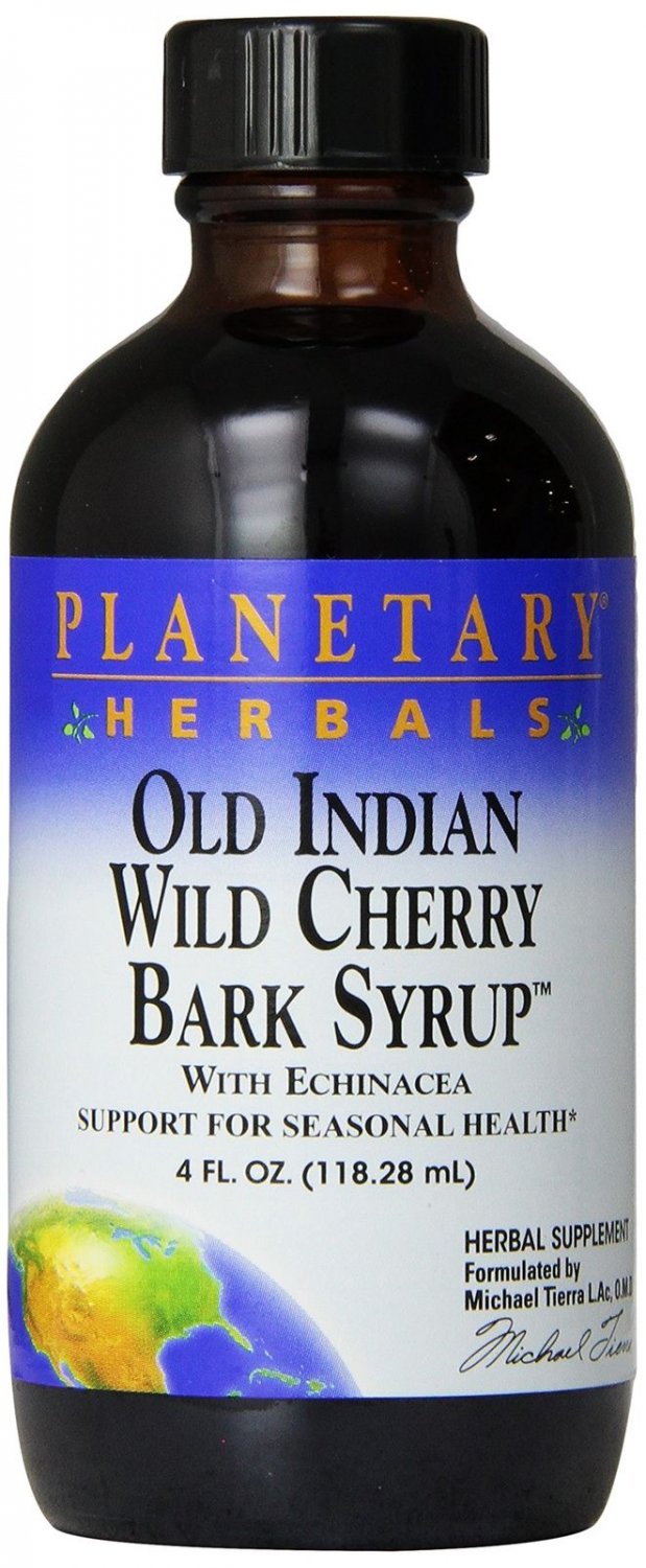 Planetary Herbals Old Indian Wild Cherry Bark Syrup 4 Fluid Ounce 4 Fl Oz