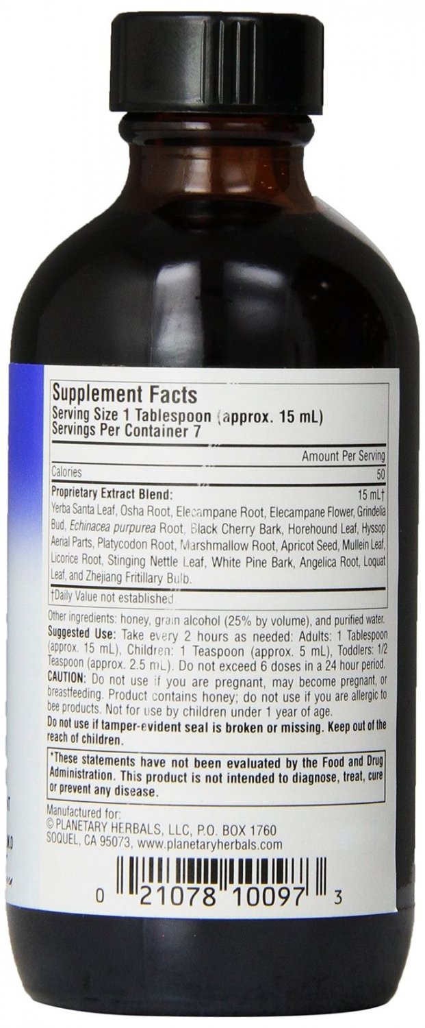 Planetary Herbals Old Indian Wild Cherry Bark Syrup 4 Fluid Ounce 4 Fl Oz