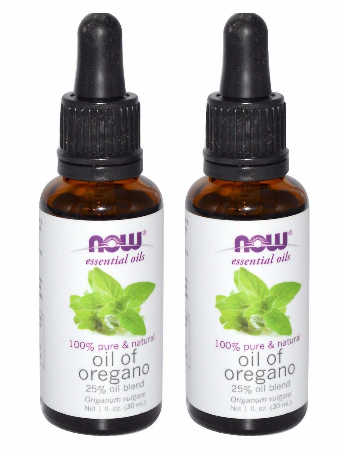 2 x NOW FOODS 100% PURE NATURAL OIL OF OREGANO ESSENTIAL OIL 1 OZ ...